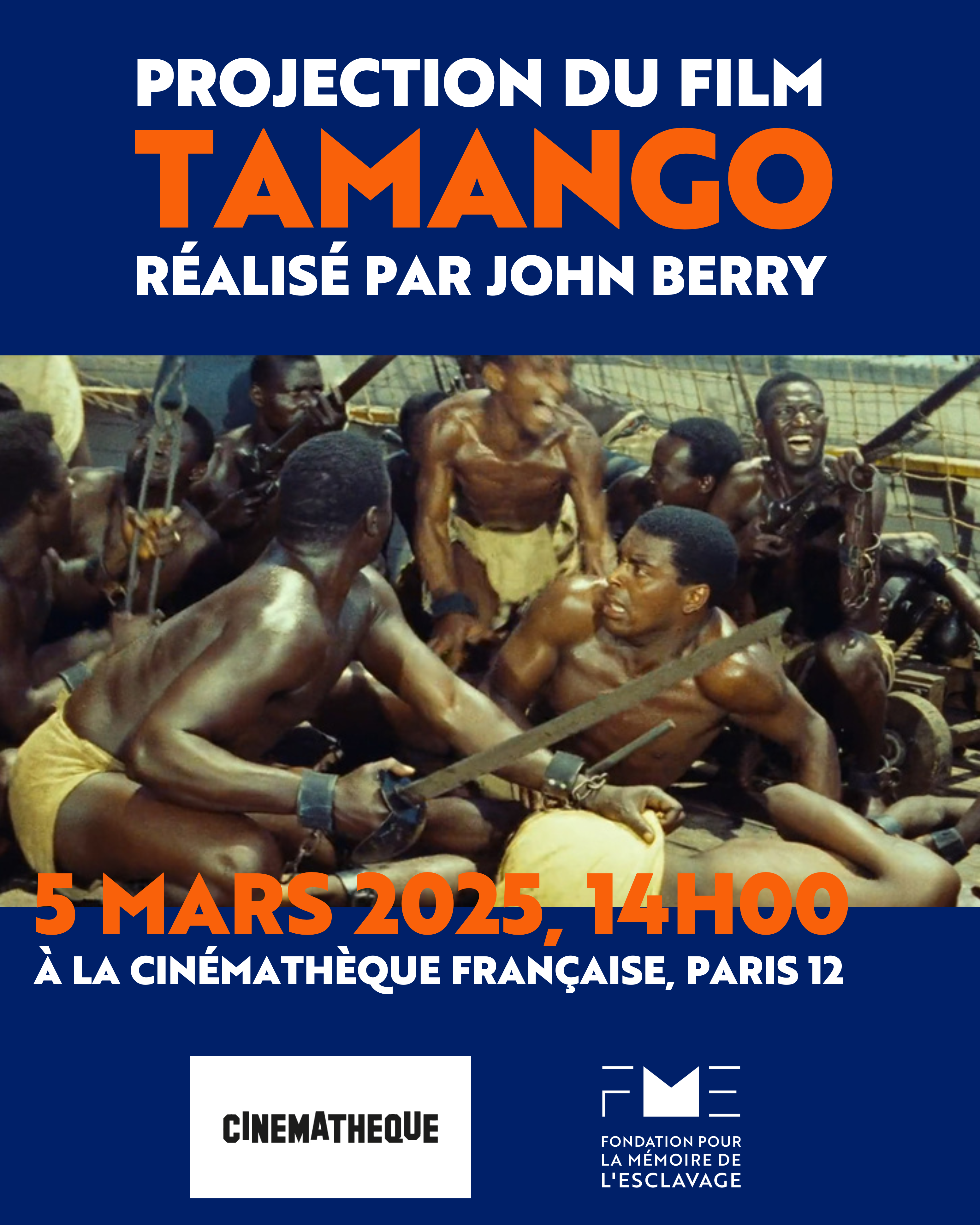 Une projection exceptionnelle du film "Tamango" à la Cinémathèque ...